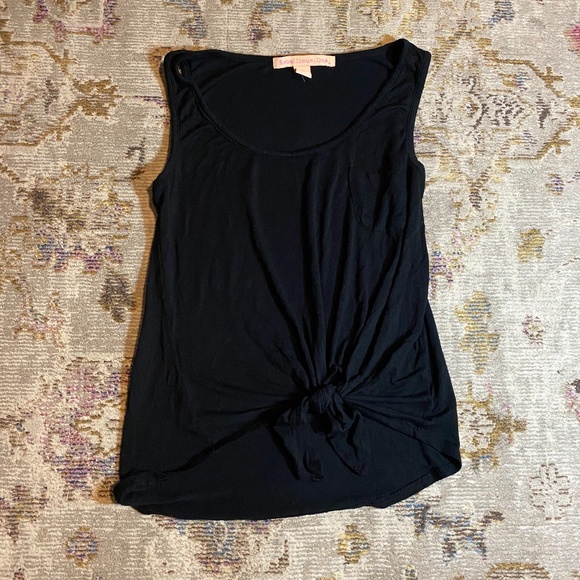 Rebellious One | Tops | Rebellious One Black Tiefront Tank Top | Poshmark